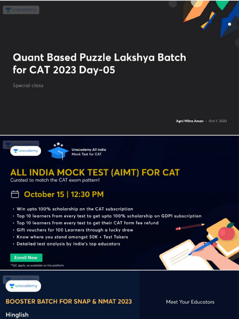 Quant Based Puzzle Lakshya Batch For Cat 2023 Day05 No Anno Pdf