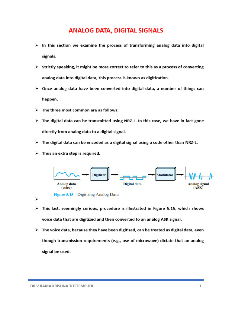 ANALOG DATA, DIGITAL SIGNALS_304 | PDF | Signal To Noise Ratio | Sampling (Signal Processing)