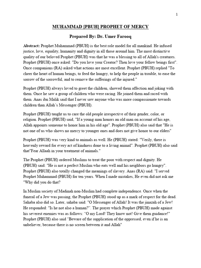 Prophet of Mercy | PDF | Muhammad | Prophets And Messengers In Islam