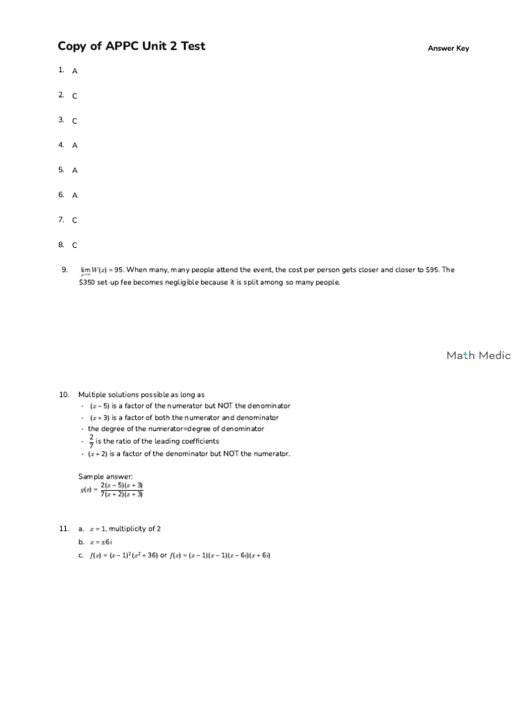 Unit 2 Test Answer | PDF