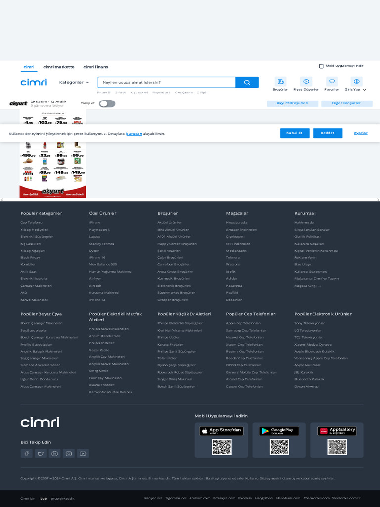 Akyurt 28 Kasım - 12 Aralık Broşürü | PDF