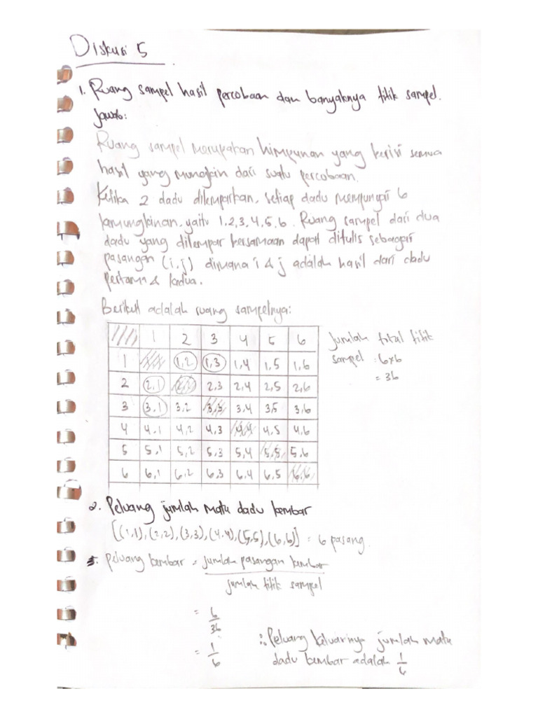 Mtk diskusi 5 pdgk4108 | PDF