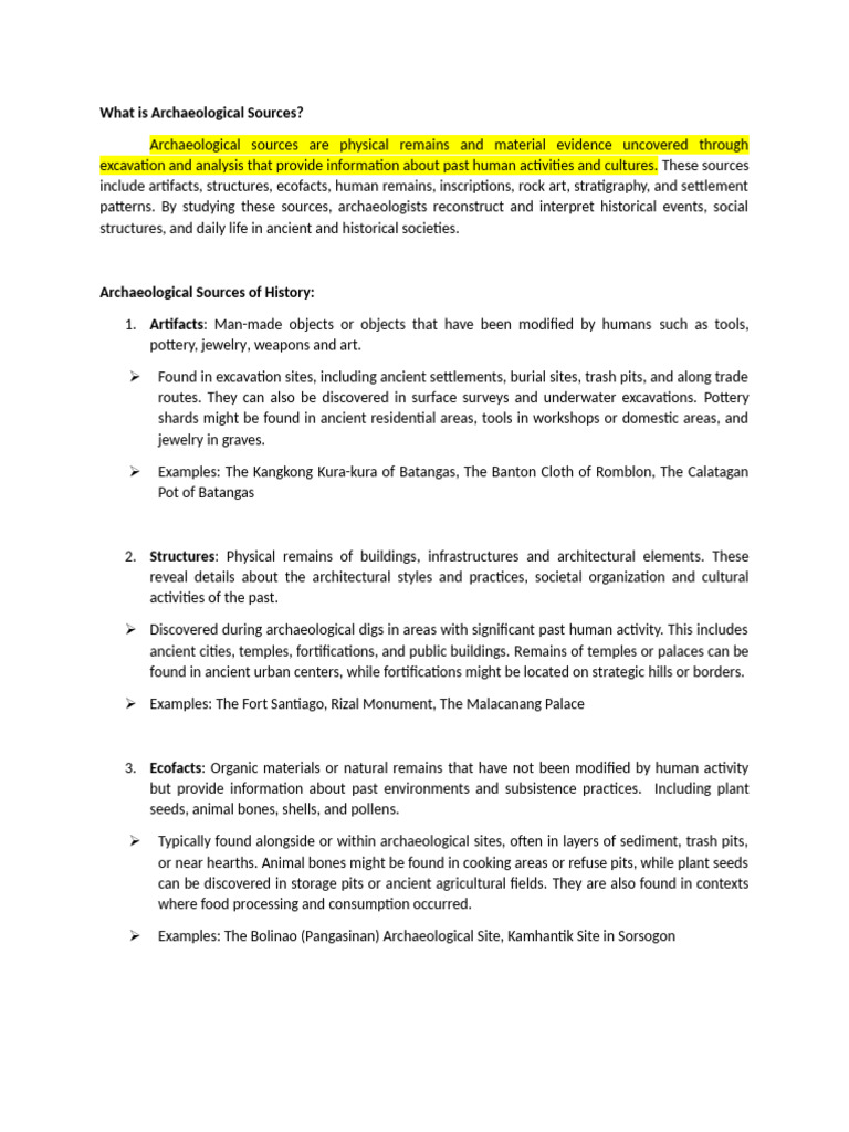 Understanding Archaeological Sources | PDF | Archaeology