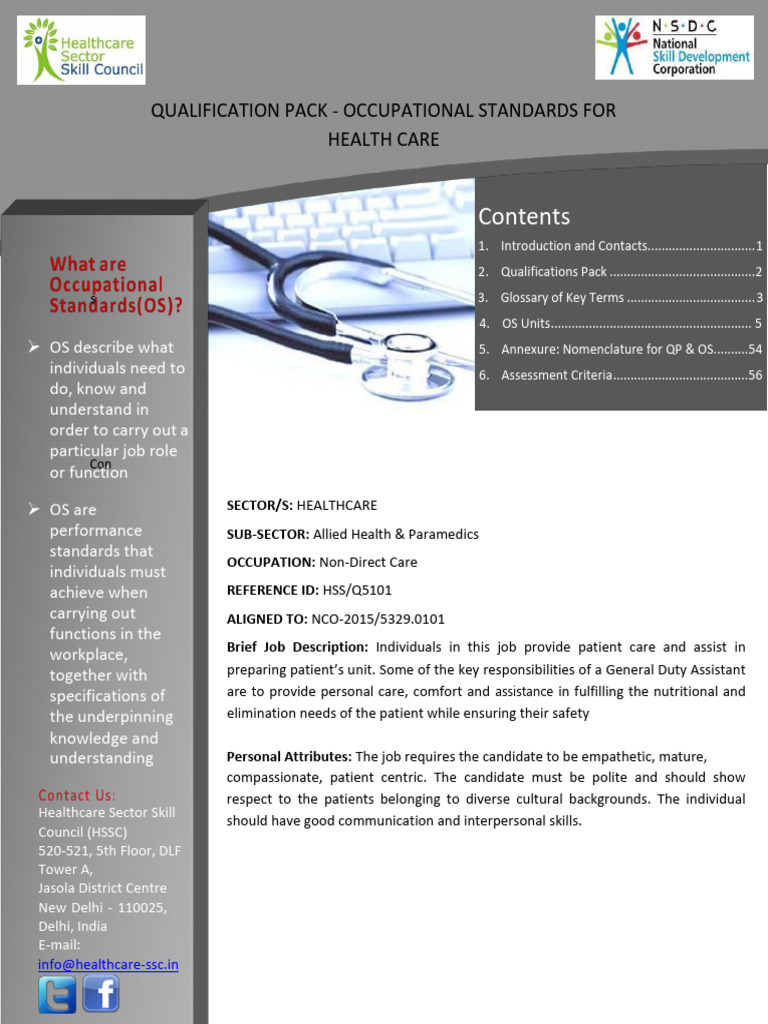 General Duty Assistant Standards | PDF | Health Care | Patient