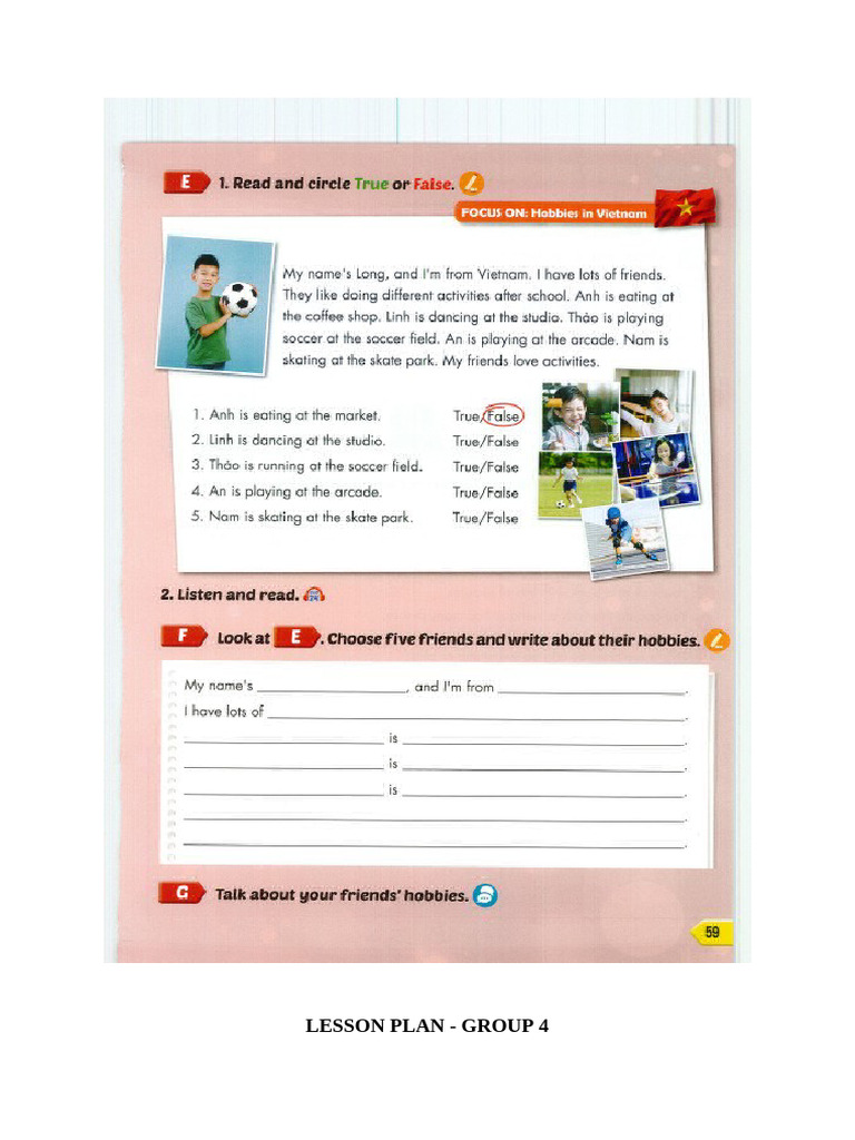 Group 4 - LESSON PLAN I - LEARN SMART START 4 | PDF | Reading Comprehension | Cognition
