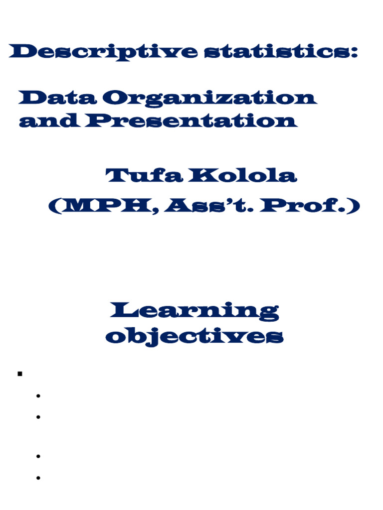 1. Descriptive Statistics (1) | PDF | Histogram | Pie Chart