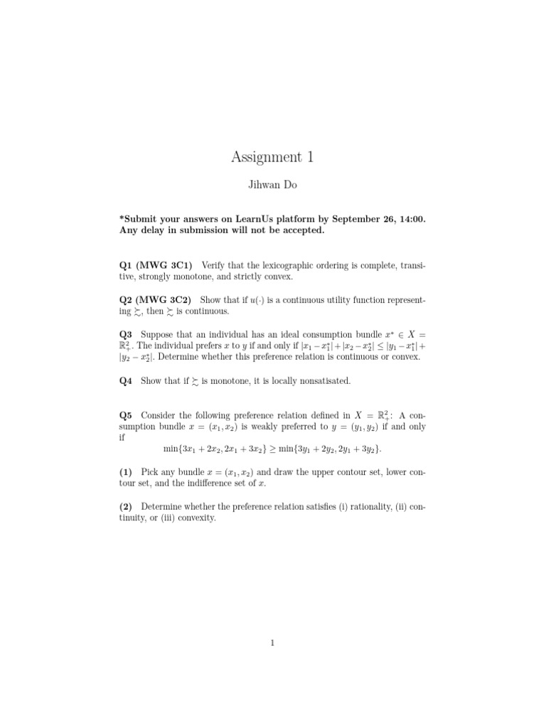 Assignment 1: Jihwan Do | PDF