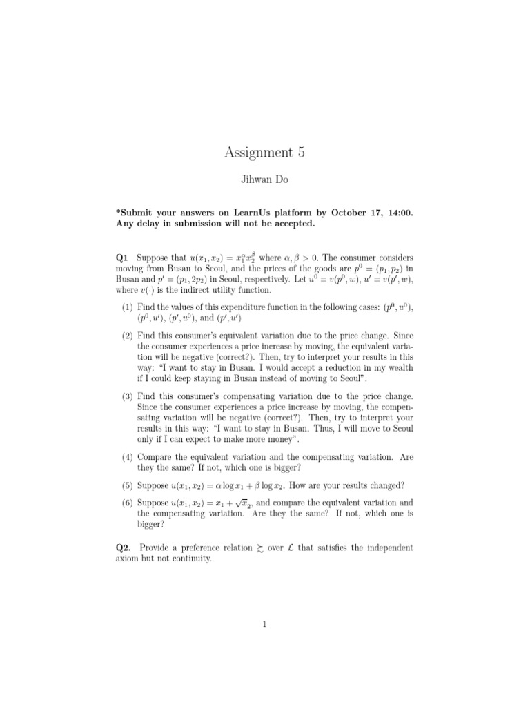 Assignment 5: Jihwan Do | PDF