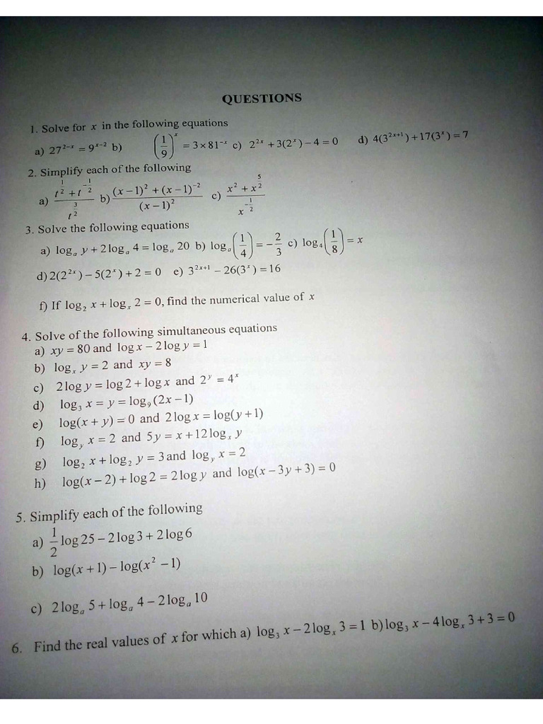 Mth 102 Questions(0) | PDF