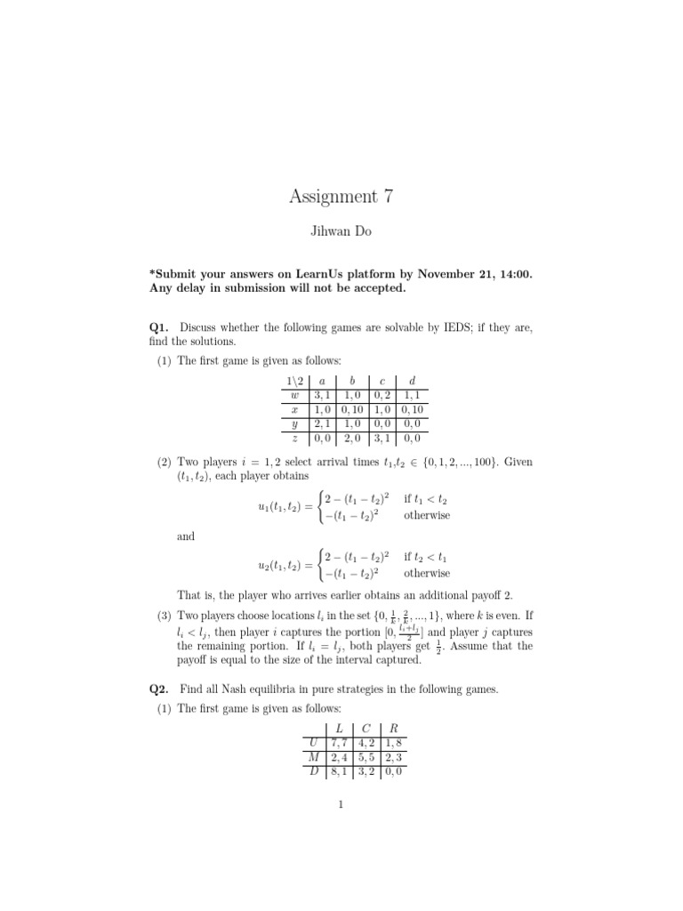 HW7 (1) | PDF | Economics Of Uncertainty | Mathematical Economics