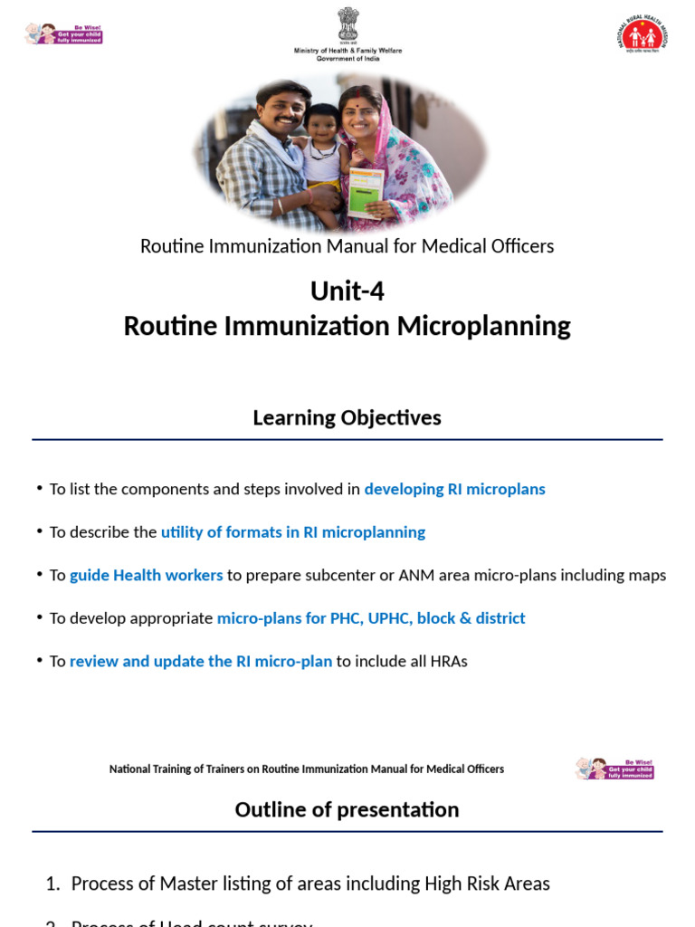 Routine Immunization Microplanning Guide | PDF | Pediatrics | Health ...