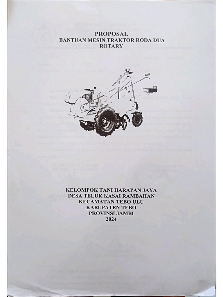 Proposal Rotary Harapan Jaya | PDF