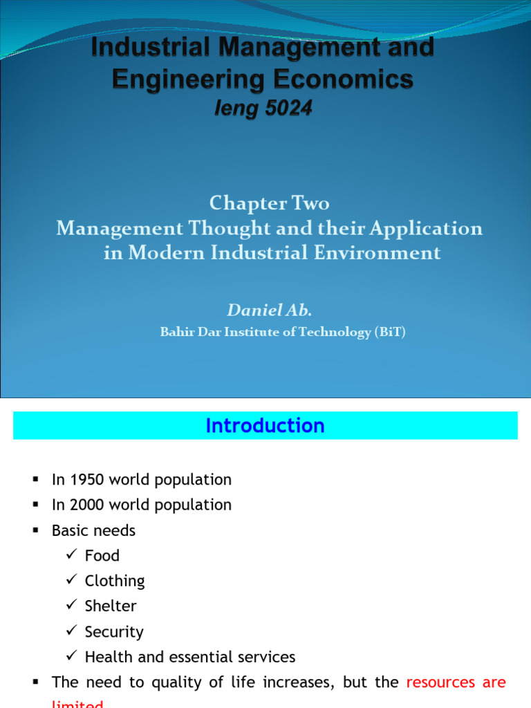 Chapter 2 School of Management Thought | PDF | Motivation | Motivational