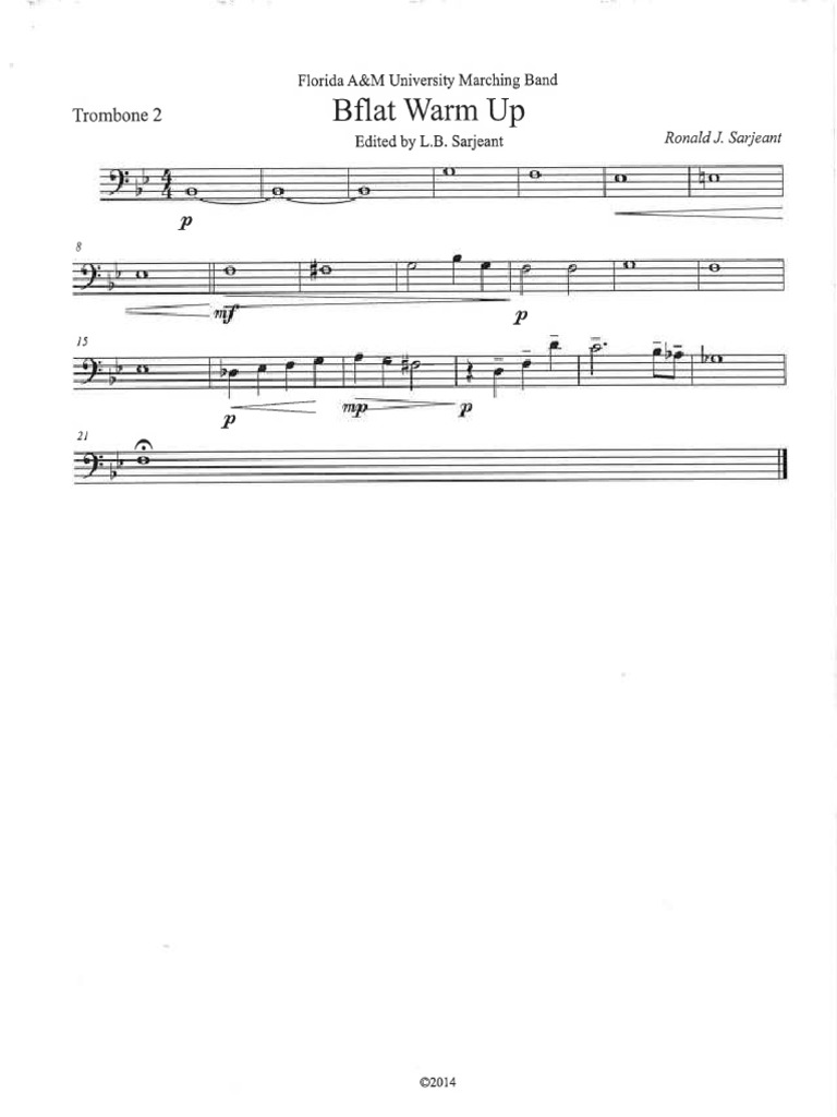 B-Flat Warm Up Trombone 2 | PDF