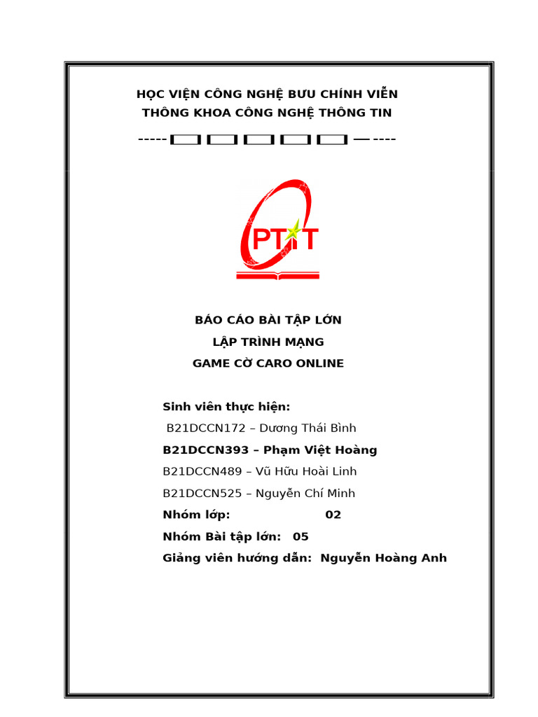 LTM Báo cáo BTL -Phạm Việt Hoàng | PDF