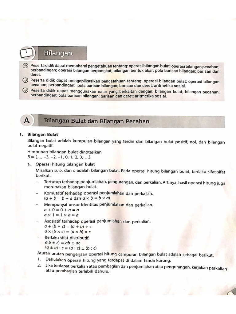 Bilangan - Bil - Bulat, Pecahan & Perbandingan | PDF