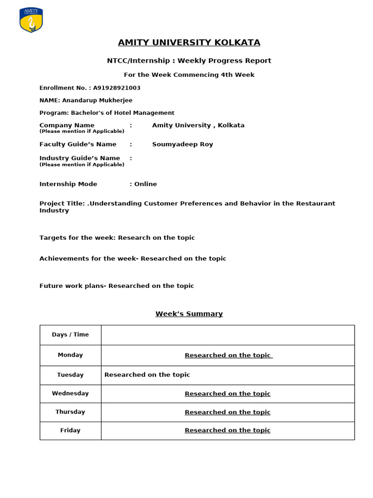 WPR Week 5th To 11th Anandarup Mukherjee | PDF