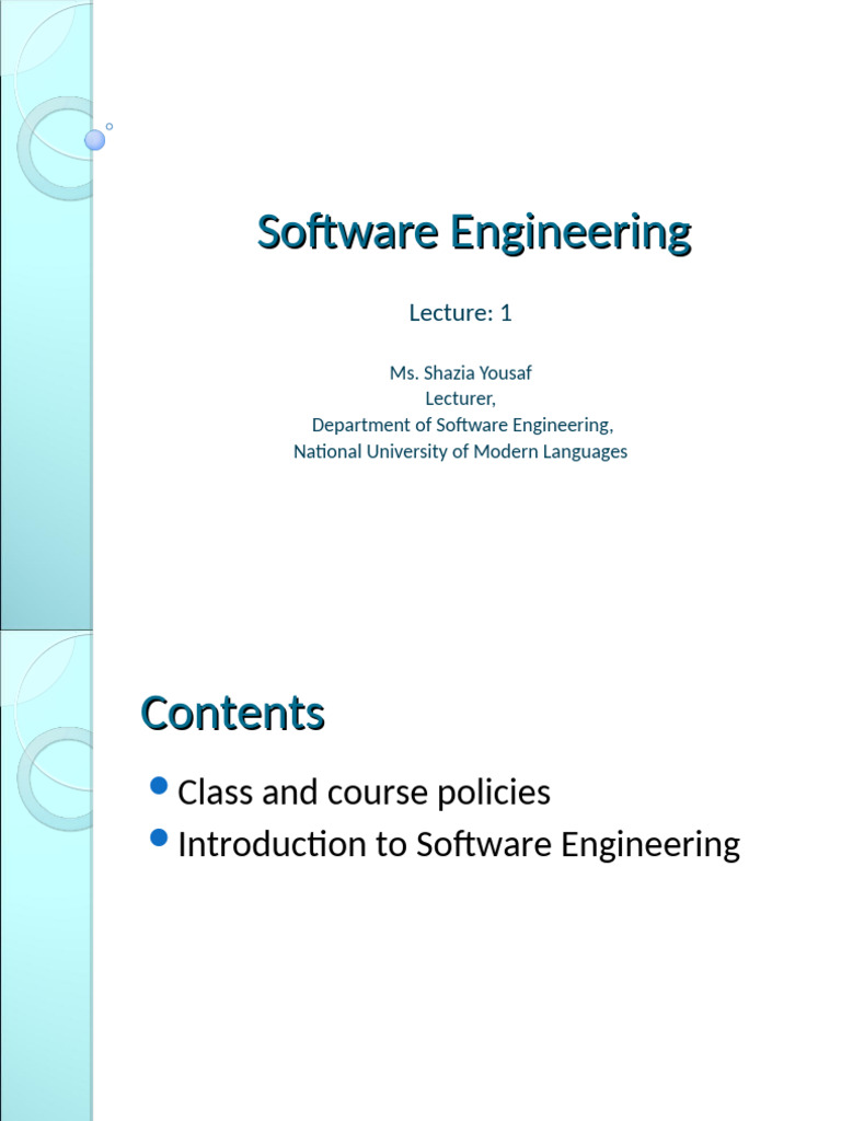 Lecture-1 | PDF | Engineering | Software