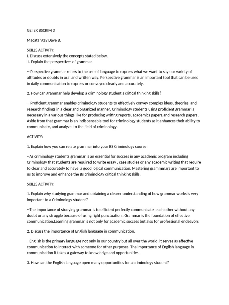 GE IER BSCRIM 3-WPS Office | PDF | Communication | Criminology