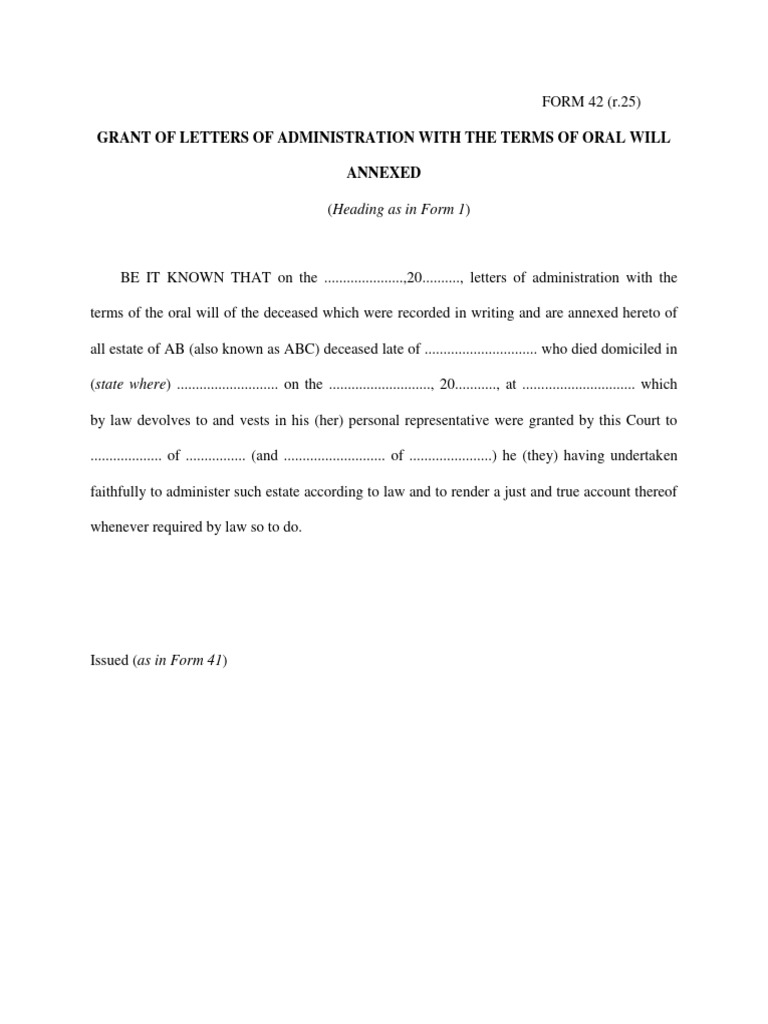 Letters of Administration Guide | PDF