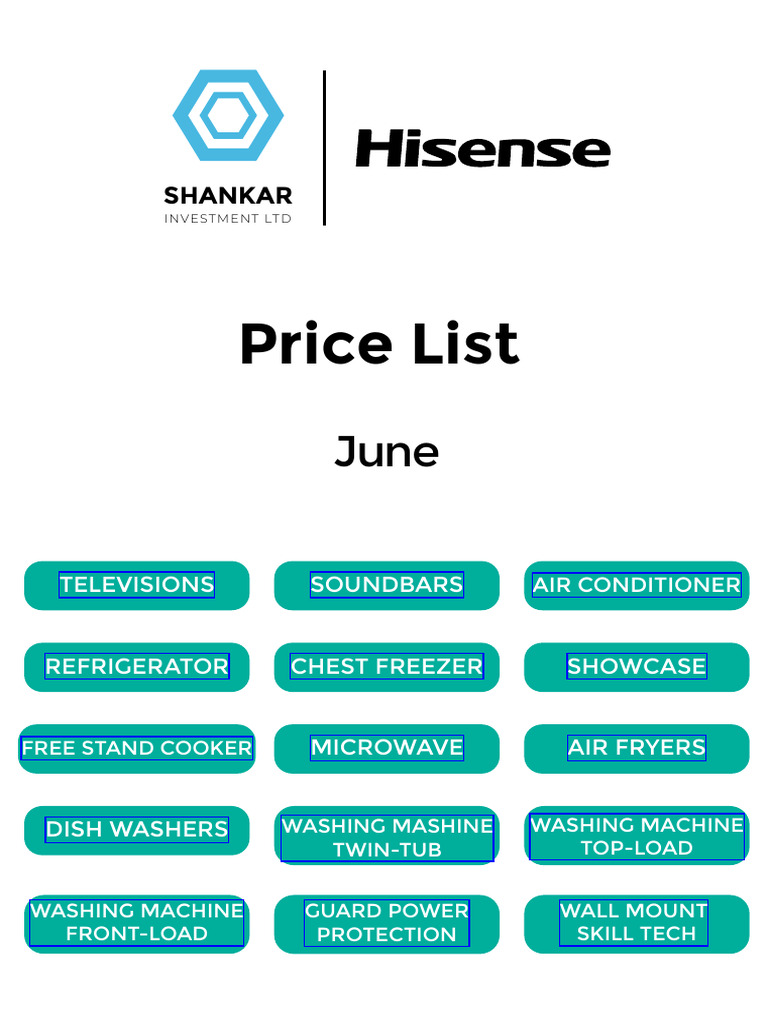 June Price List for Hisense Appliances | PDF | Washing Machine ...