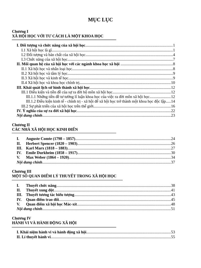 M C L C: N I Dung Chính | PDF