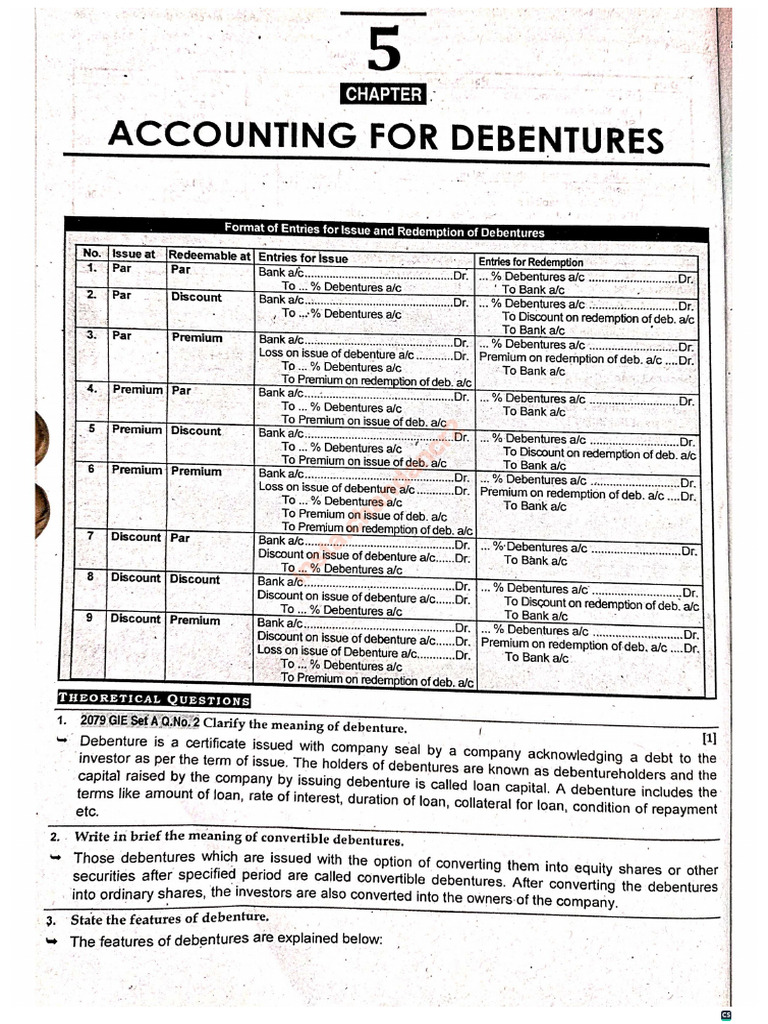 005 Accounting for Debentures | PDF
