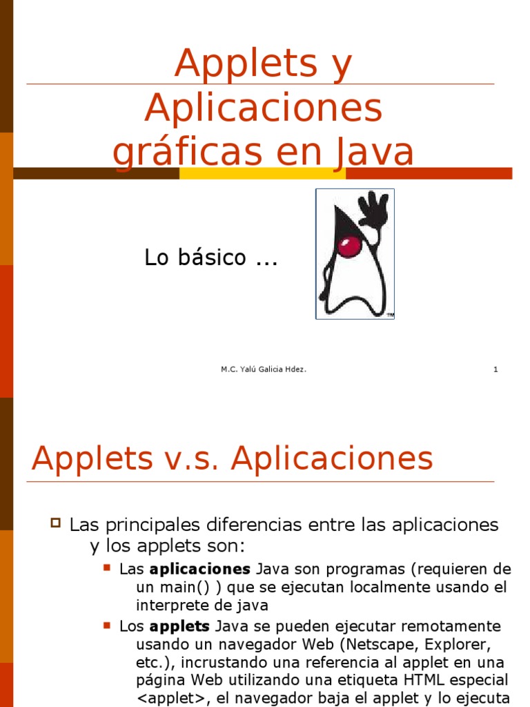 Applets y Aplicaciones Gráficas en Java | PDF | Java (lenguaje de ...