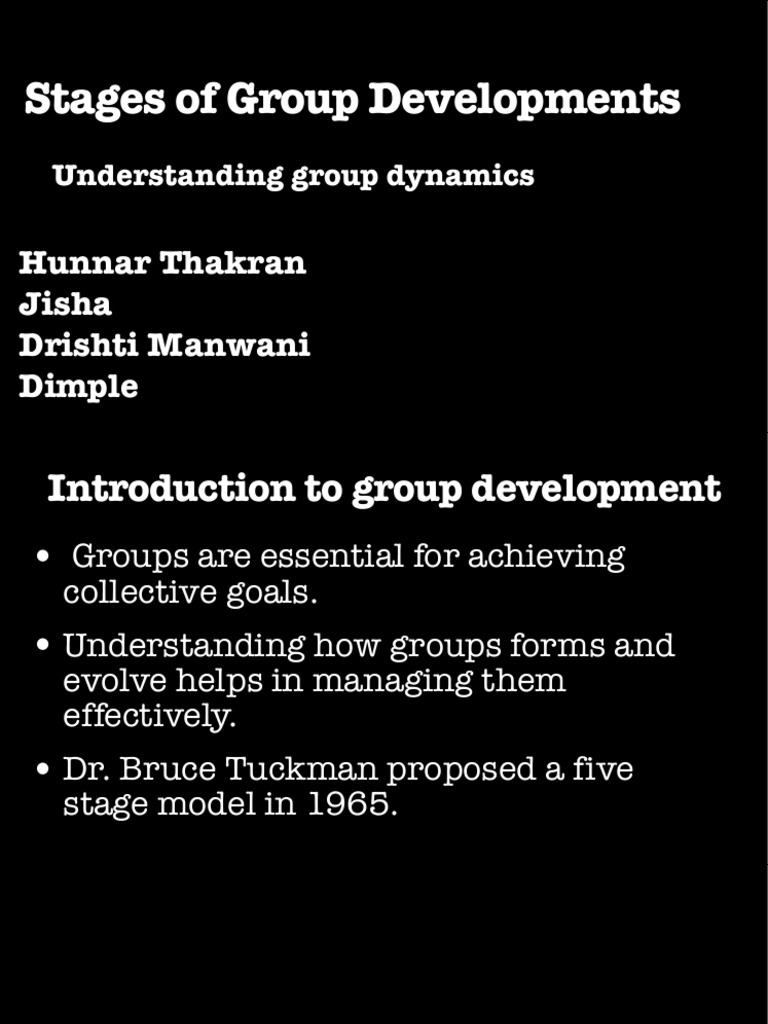 Stages of Group Development Explained | PDF