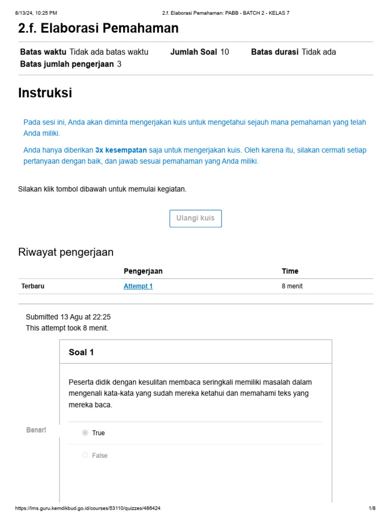 2.f. Elaborasi Pemahaman - PABB - BATCH 2 - KELAS 7 | PDF
