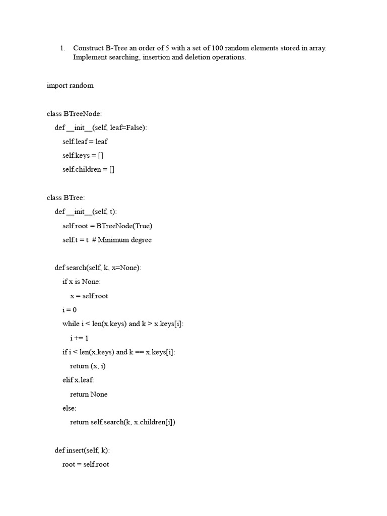 B-Tree & Heap Operations Guide | PDF | Computer Data | Algorithms And Data Structures