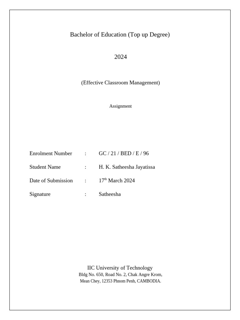 04. Effective Classroom Management | PDF | Classroom Management ... 04. Effective Classroom Management | PDF | Classroom Management ...