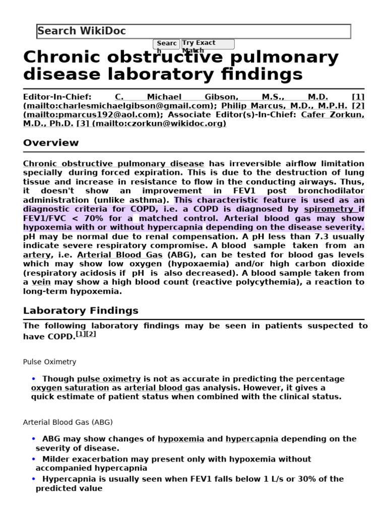 Chronic Obstructive Pulmonary Disease Laboratory Findings - Wikidoc343 ...