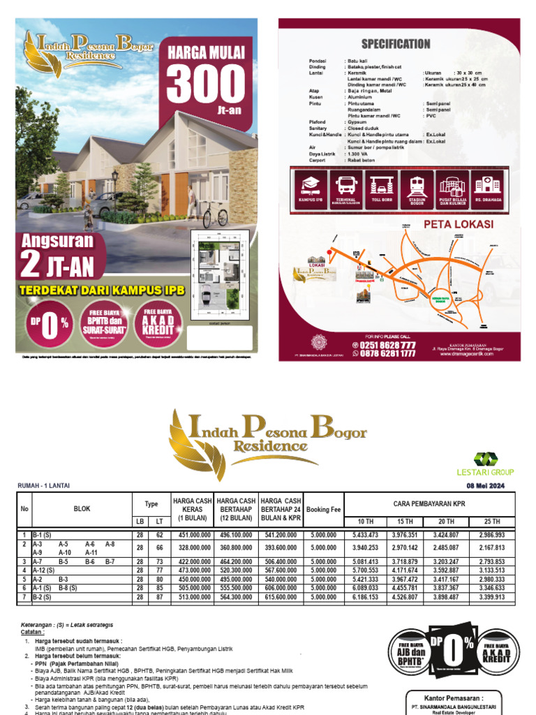 Brosur & PL Ipb Residence | PDF