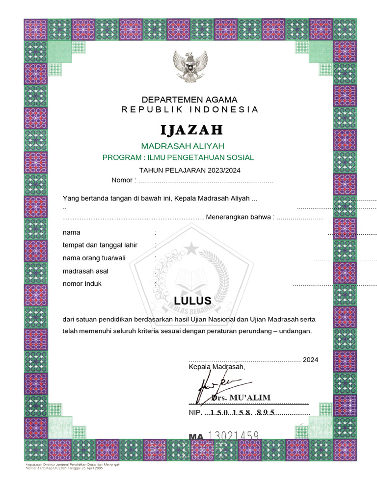 Ijazah MA | PDF