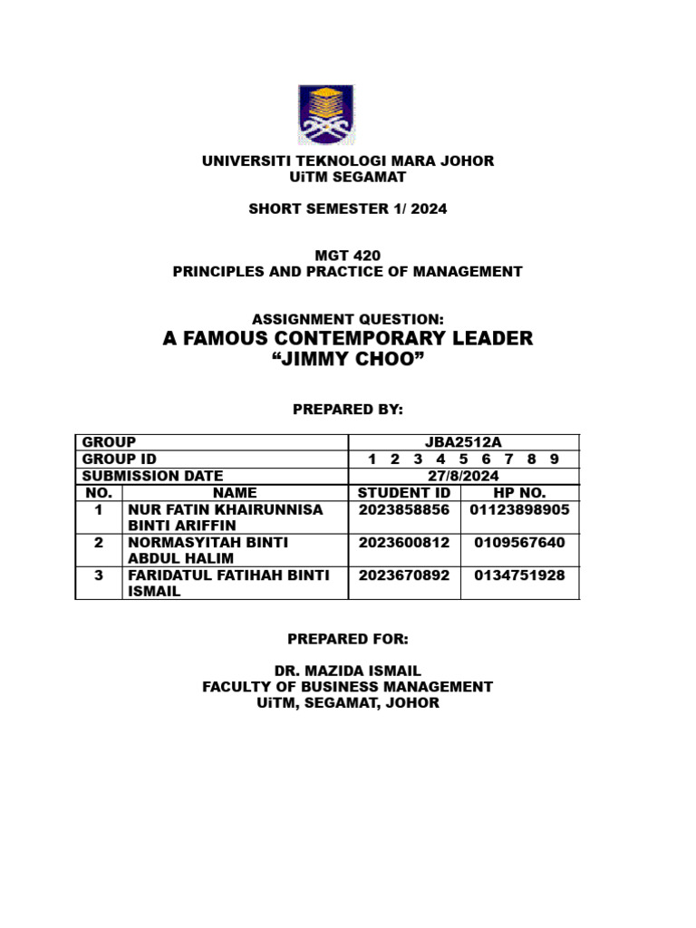 Jimmy Choo: Leadership in Fashion | PDF | Brand | Leadership