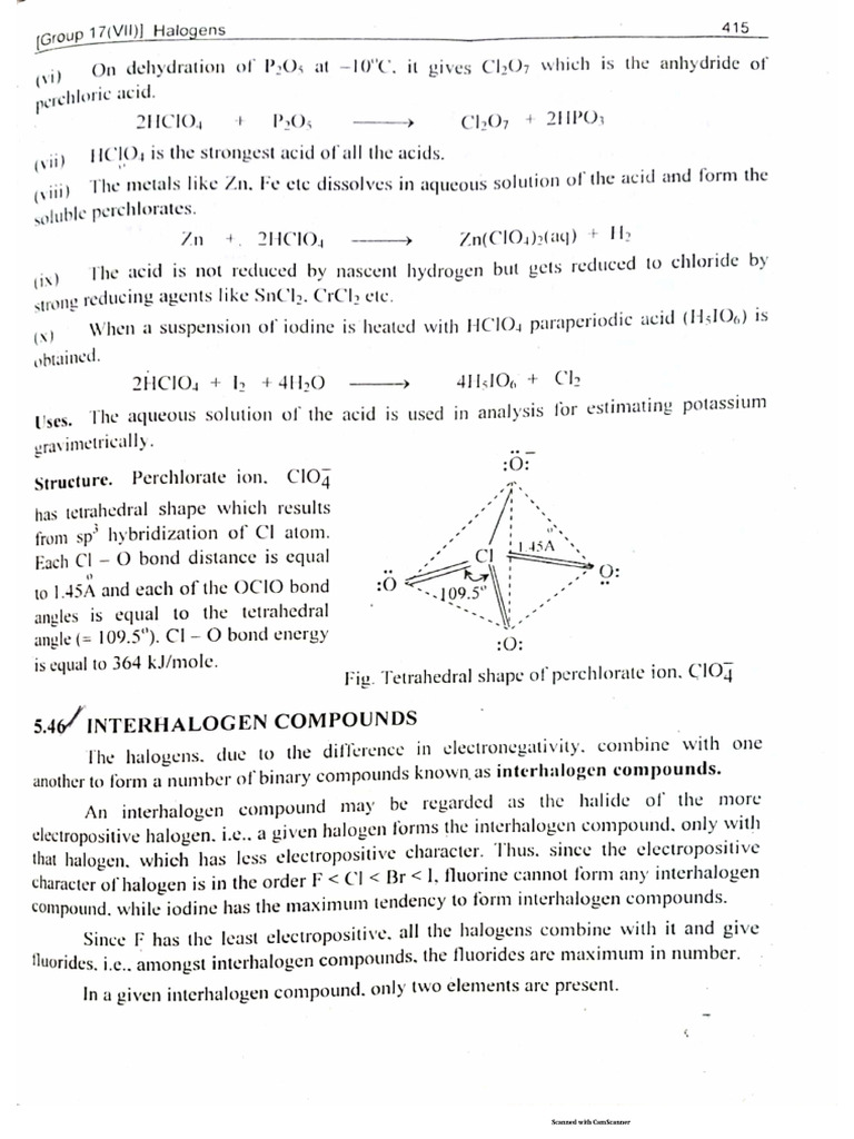 Interhalogens Inorganic Chemistry | PDF