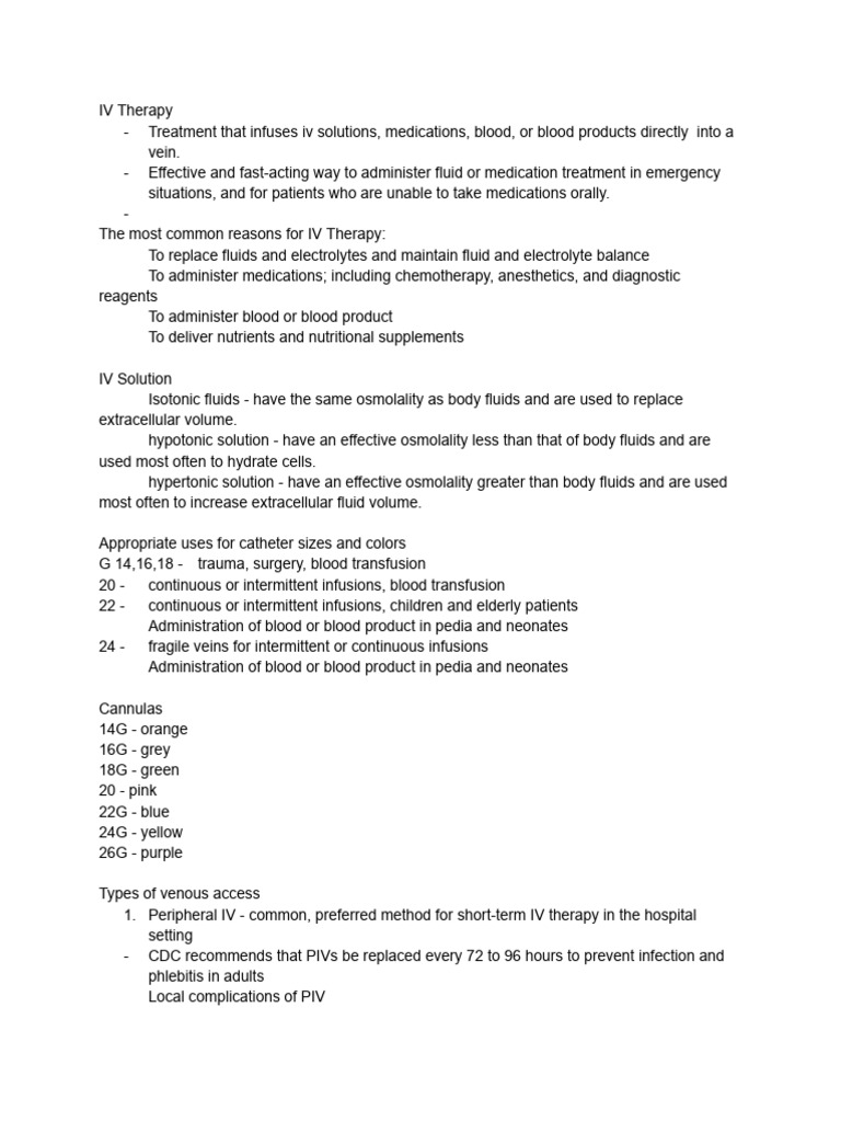 MCN Rle Reviewer | PDF | Intravenous Therapy | Blood Type
