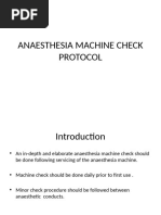 Anesthesia Machine Safety Checklist | PDF | Anesthesia | Respiration