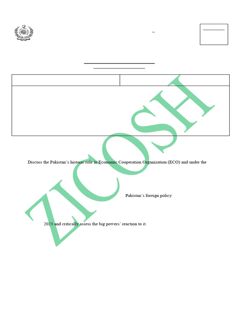 Css Current Affairs 2024 | PDF