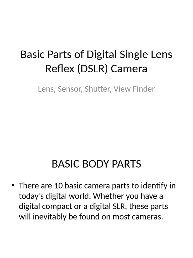 Parts_of_Digital_Single_Lens_Reflex_Aperture_Shutter_ISO | PDF ...