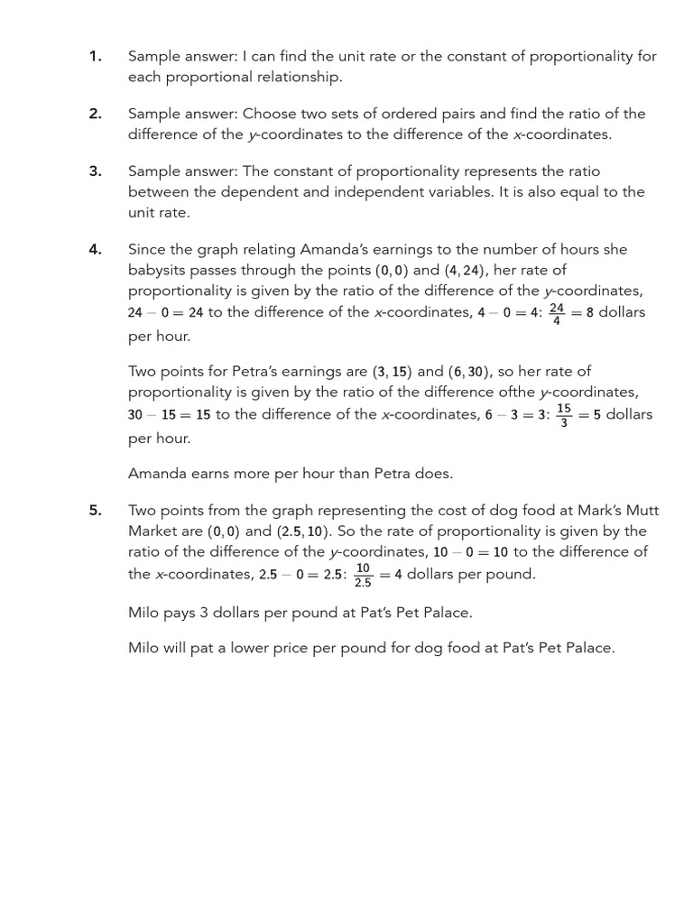 Compare Proportional Relationships Lesson (2-5) Pages(121-126) Do You ...
