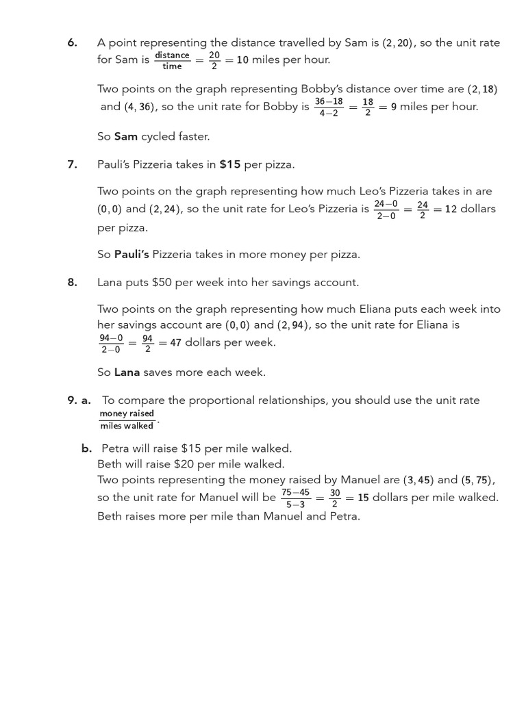 Compare Proportional Relationships Lesson (2-5) Pages (121-126 ...