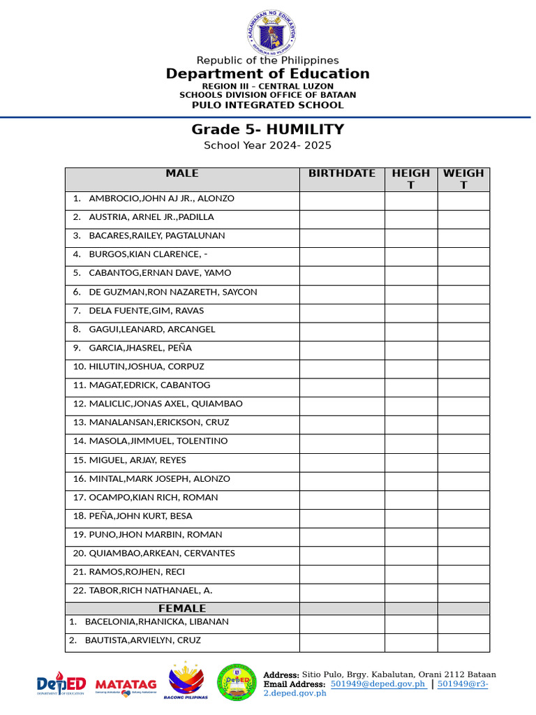 Grade 5 - Nutritional (Raw) | PDF