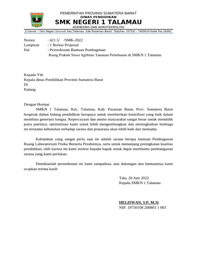 Master Surat Permohonan | PDF