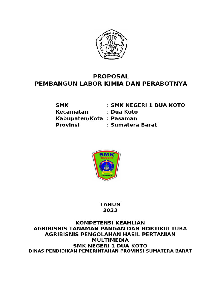 PROPOSAL LABOR KIMIA Ok | PDF