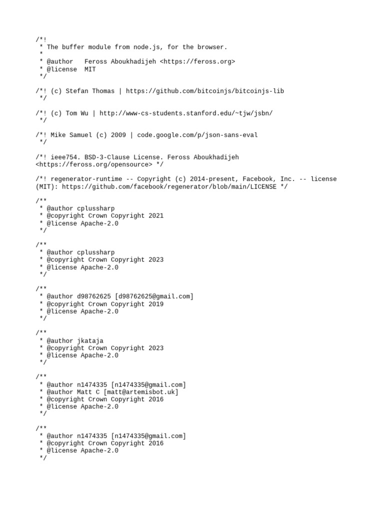 PublicKey Js LICENSE | PDF | Software | Computer Science