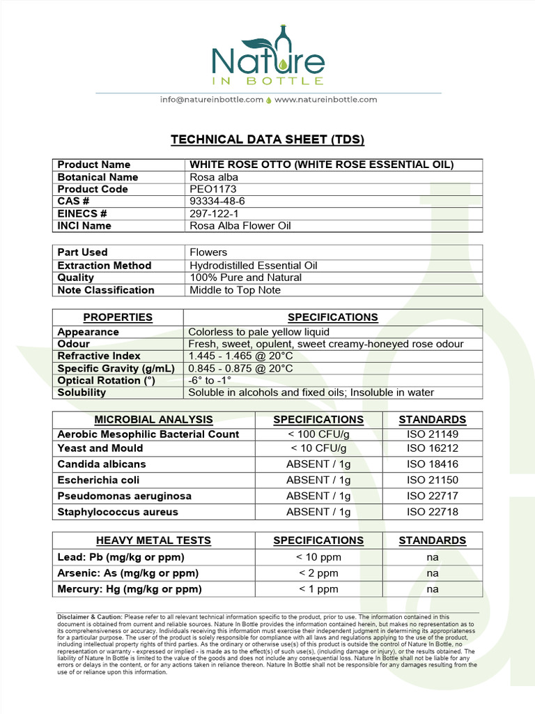 Technical Data Sheet (TDS) | PDF