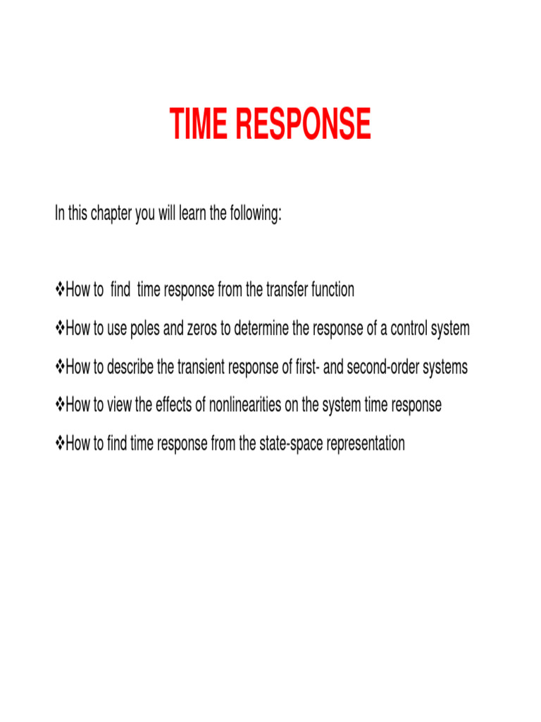 2 Time Reponse Analysis | PDF | Damping | Applied Mathematics