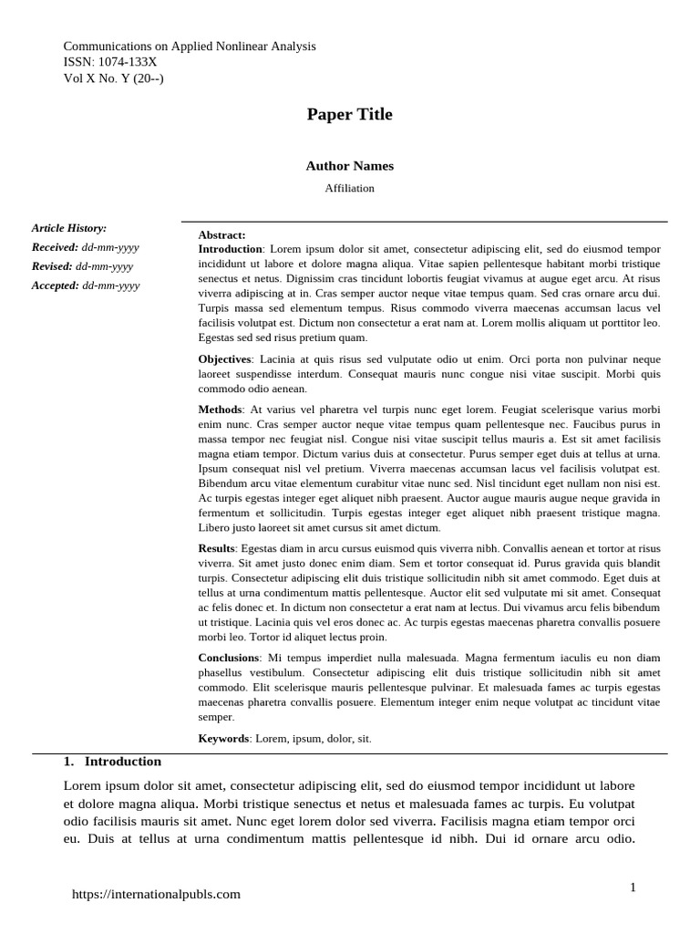 Cana Paper Template | PDF